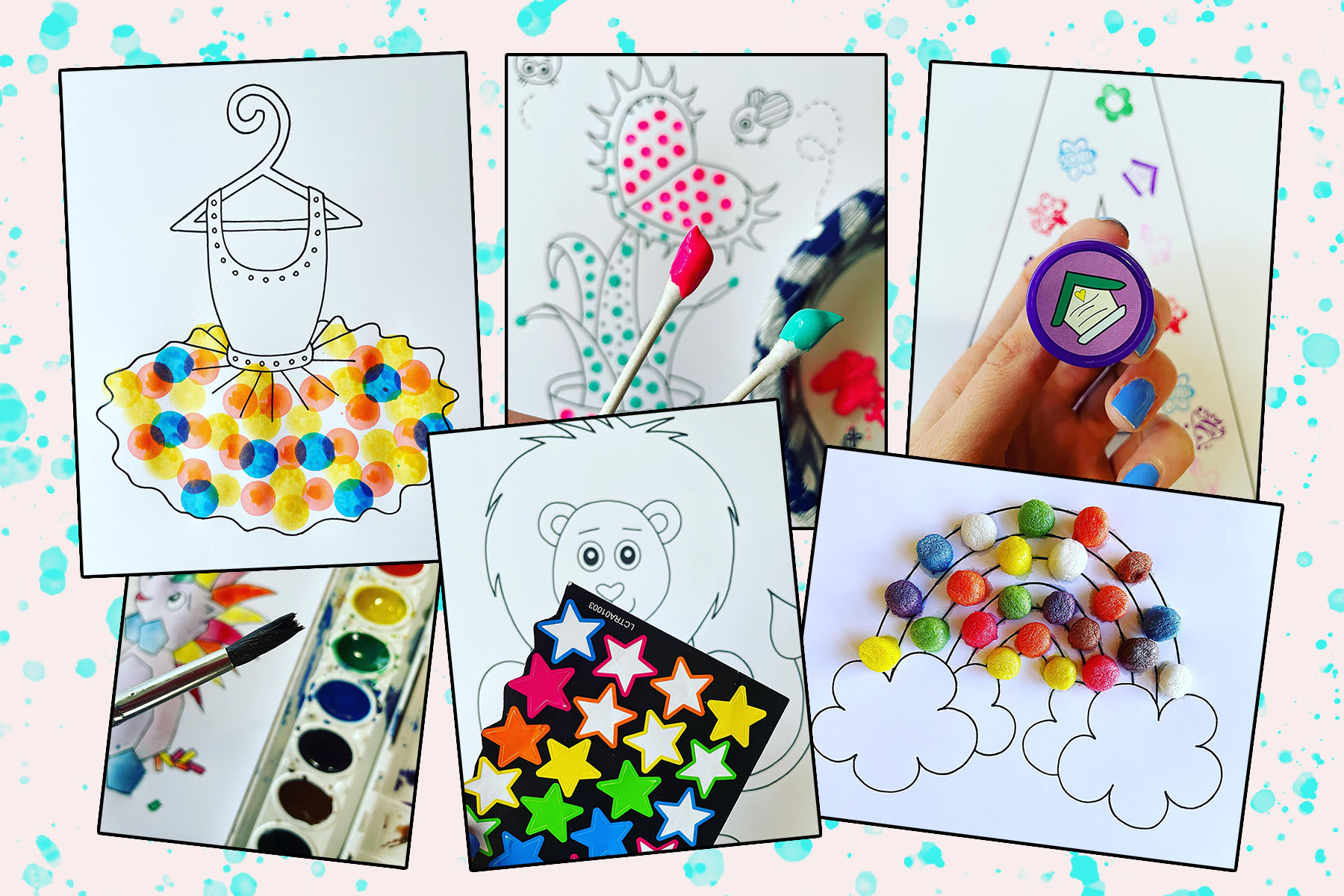 7 Different Ways to Use Your Coloring Sheets * The Hollydog Blog