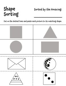 Free Shape Sorting Worksheets for Preschool! ⋆ The Hollydog Blog