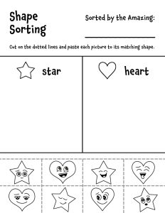 Free Shape Sorting Worksheets for Preschool! ⋆ The Hollydog Blog