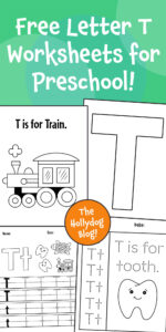 FREE Letter T Worksheets for Preschool ⋆ The Hollydog Blog