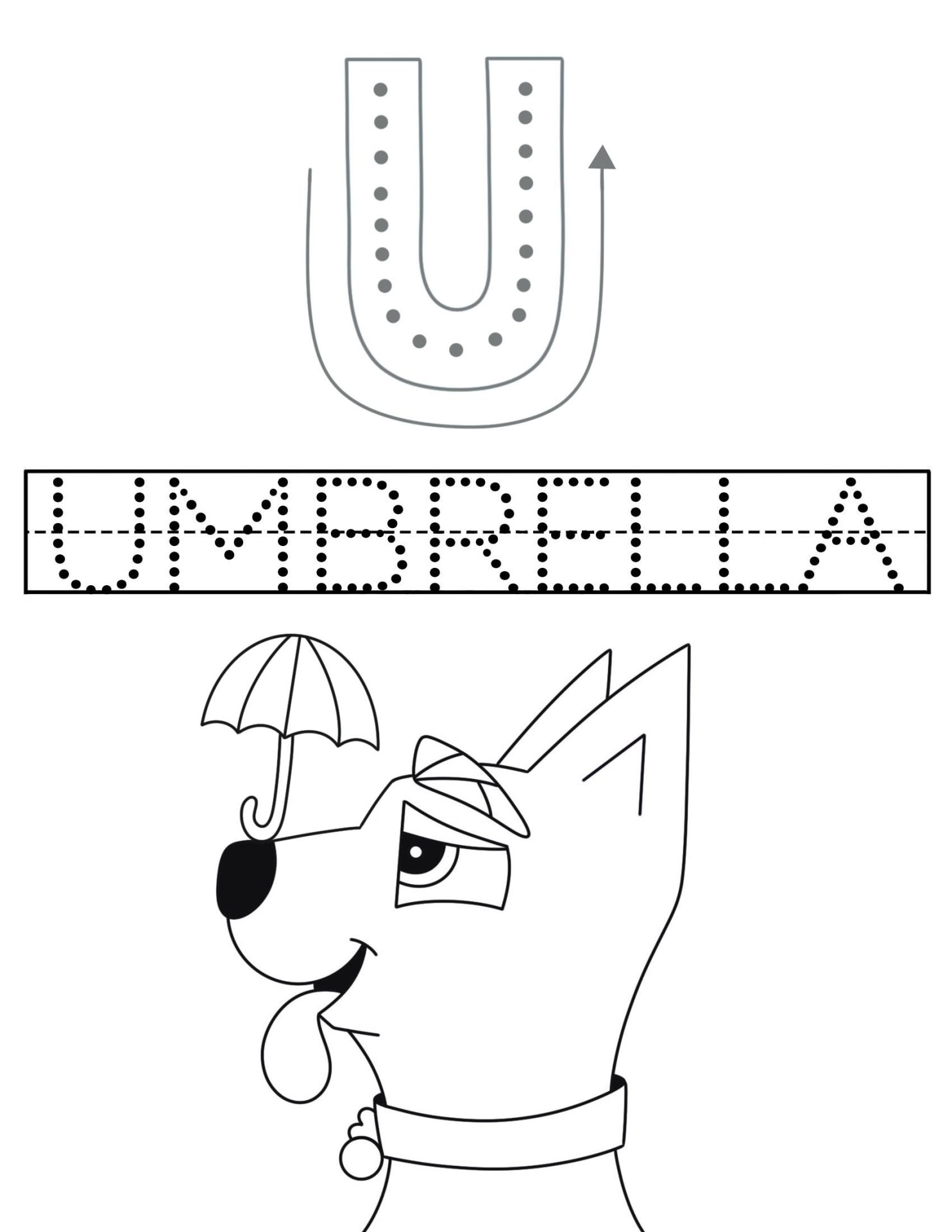 FREE Letter U Worksheets for Preschool ⋆ The Hollydog Blog