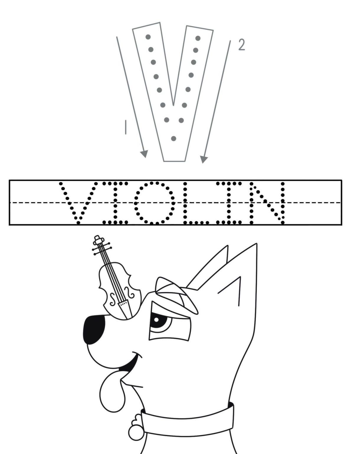 FREE Letter V Worksheets for Preschool ⋆ The Hollydog Blog