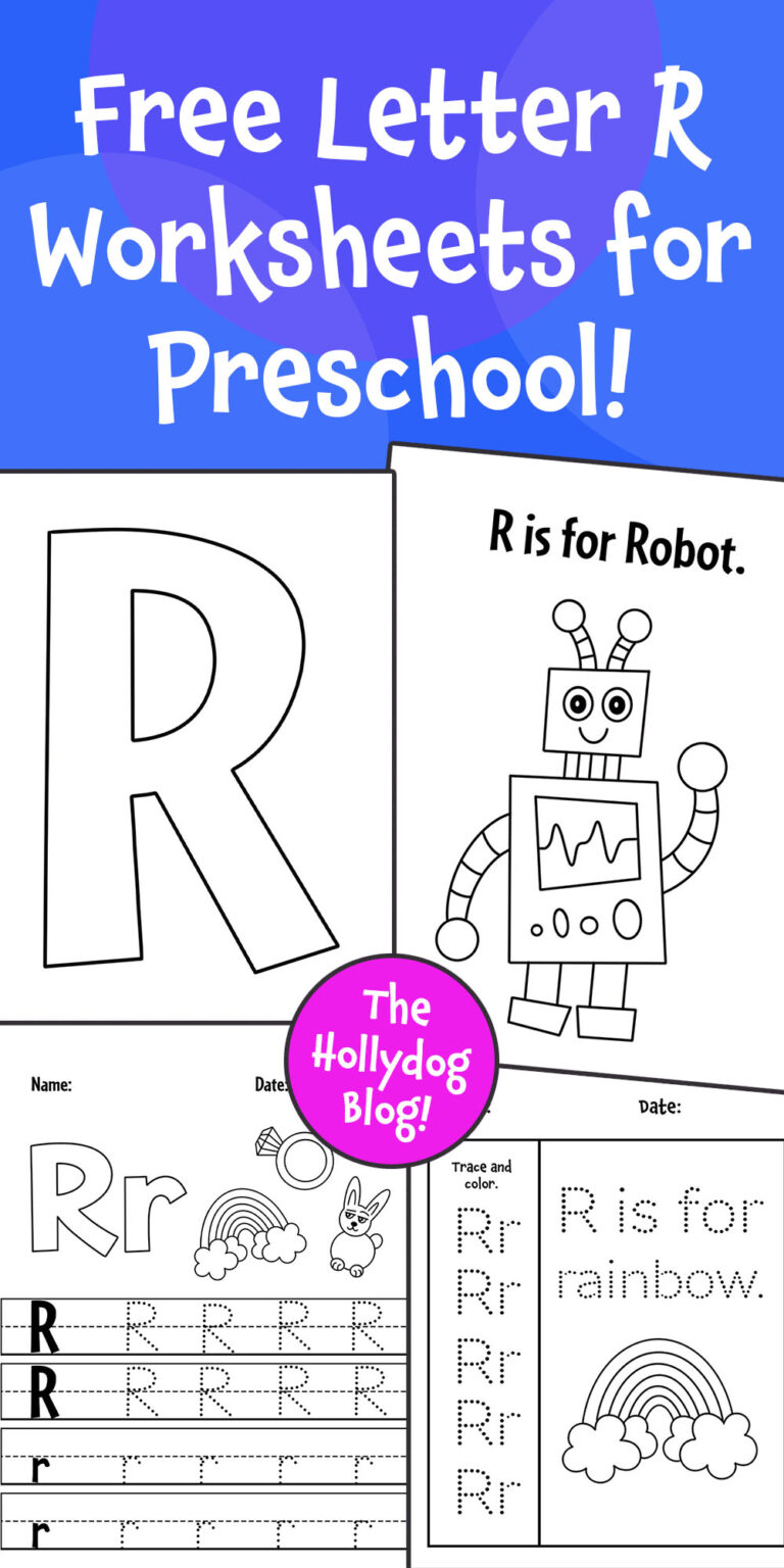 Free Printable Letter R Worksheets for Preschool ⋆ The Hollydog Blog