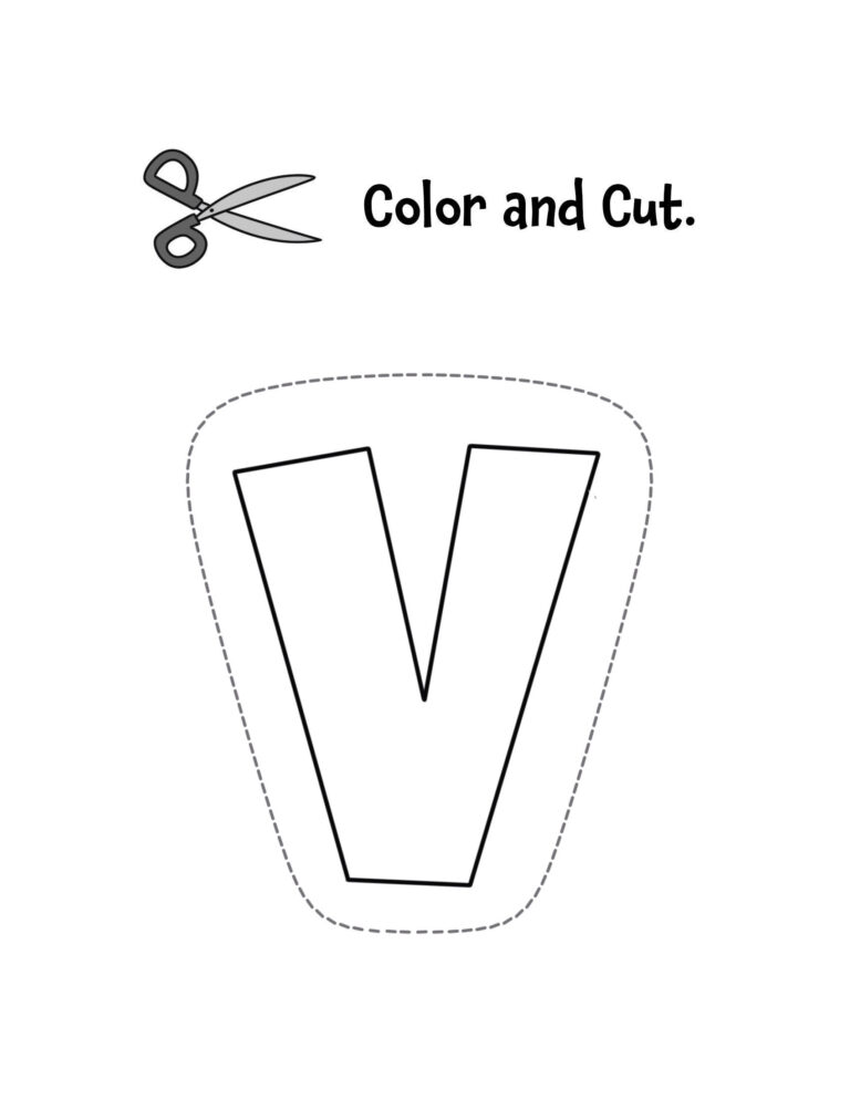 FREE Letter V Worksheets for Preschool ⋆ The Hollydog Blog