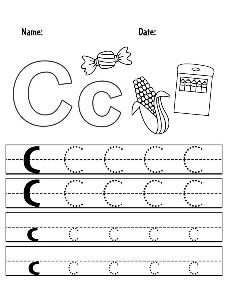 FREE Letter C Worksheets for Preschool ⋆ The Hollydog Blog