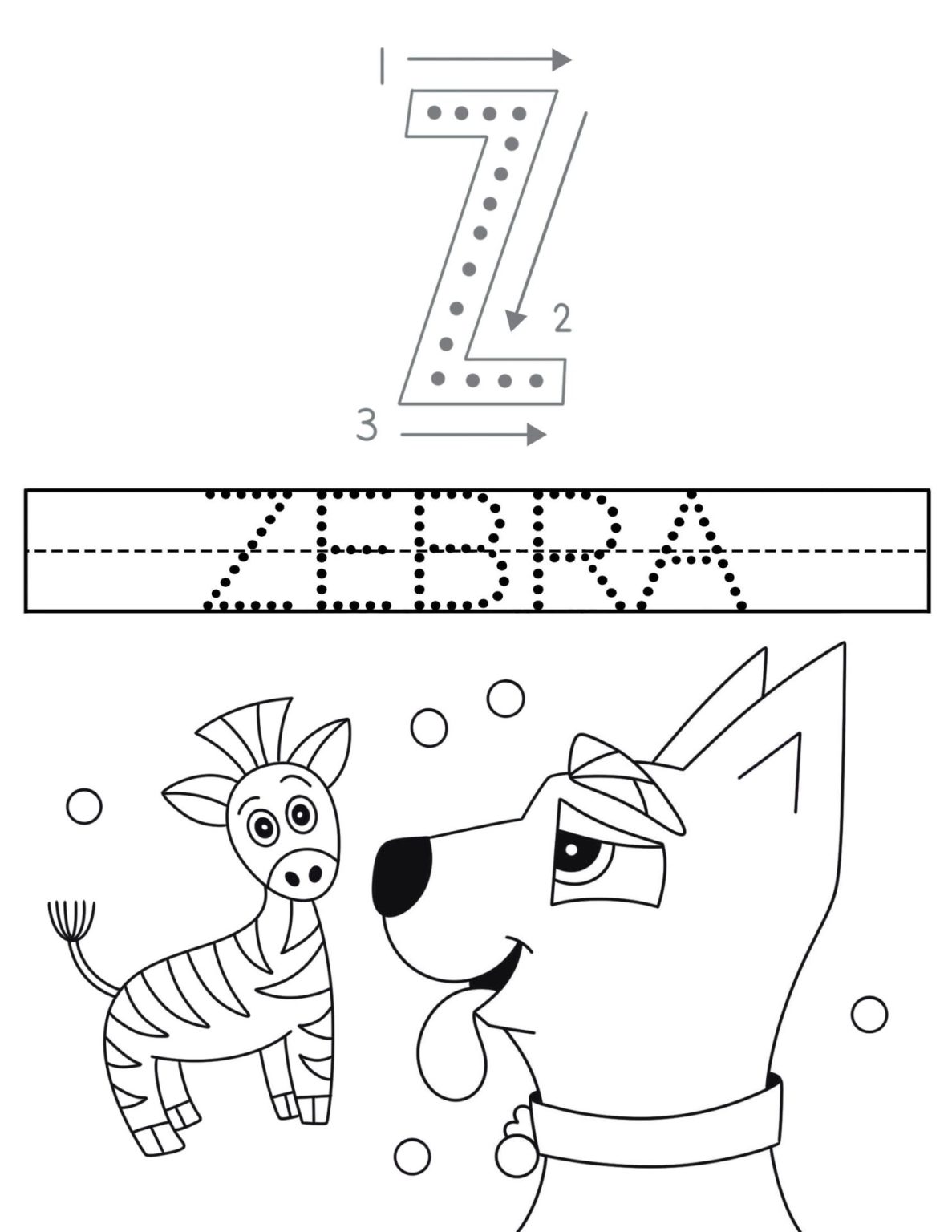 FREE Letter Z Worksheets for Preschool! ⋆ The Hollydog Blog