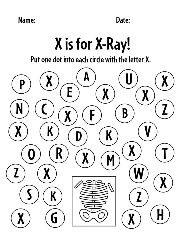 FREE Letter X Worksheets for Preschool ⋆ The Hollydog Blog