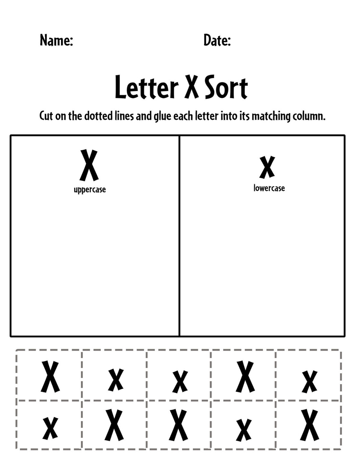 FREE Letter X Worksheets for Preschool ⋆ The Hollydog Blog
