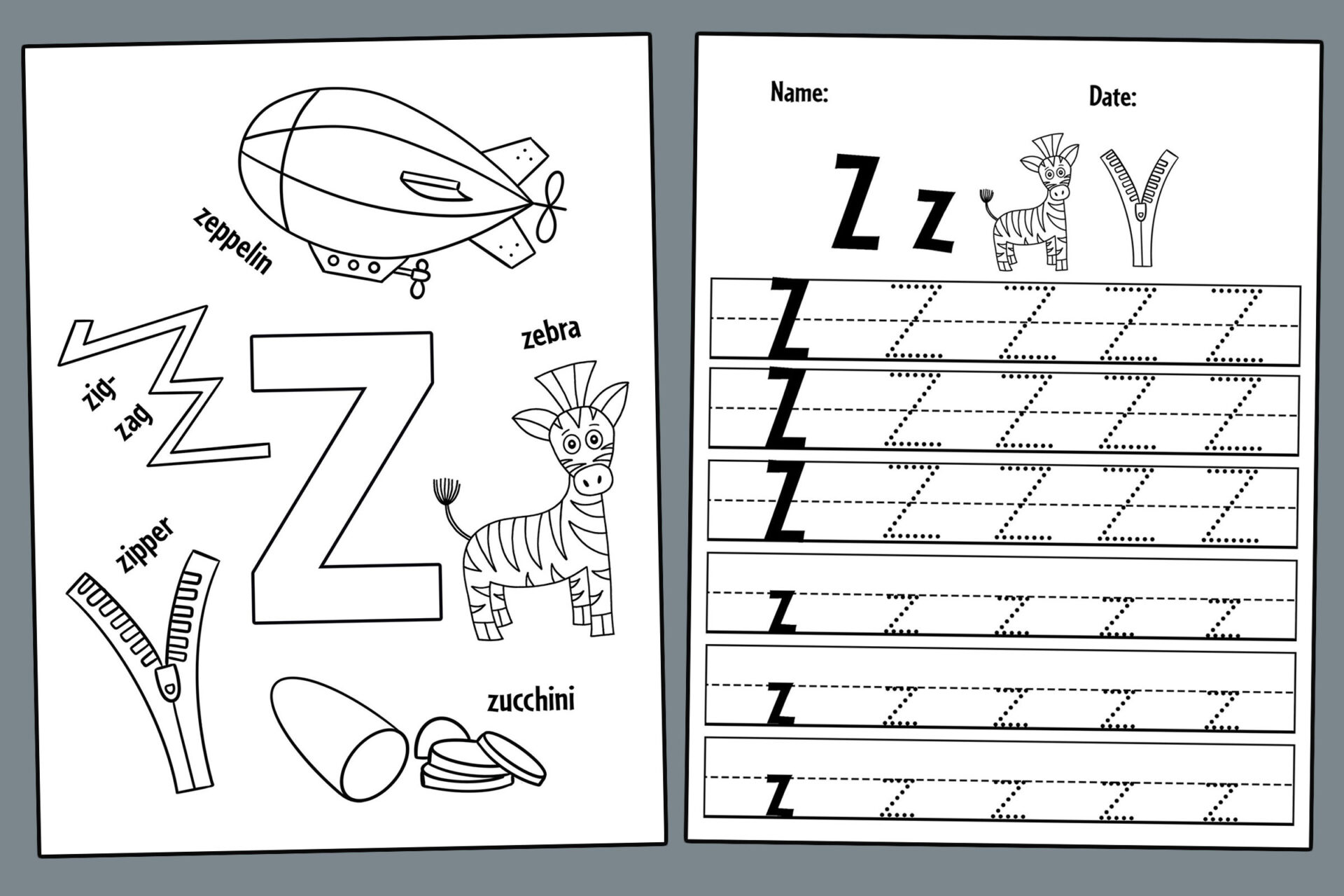 FREE Letter Z Worksheets For Preschool The Hollydog Blog FREE Letter Z Worksheets For Preschool The Hollydog Blog