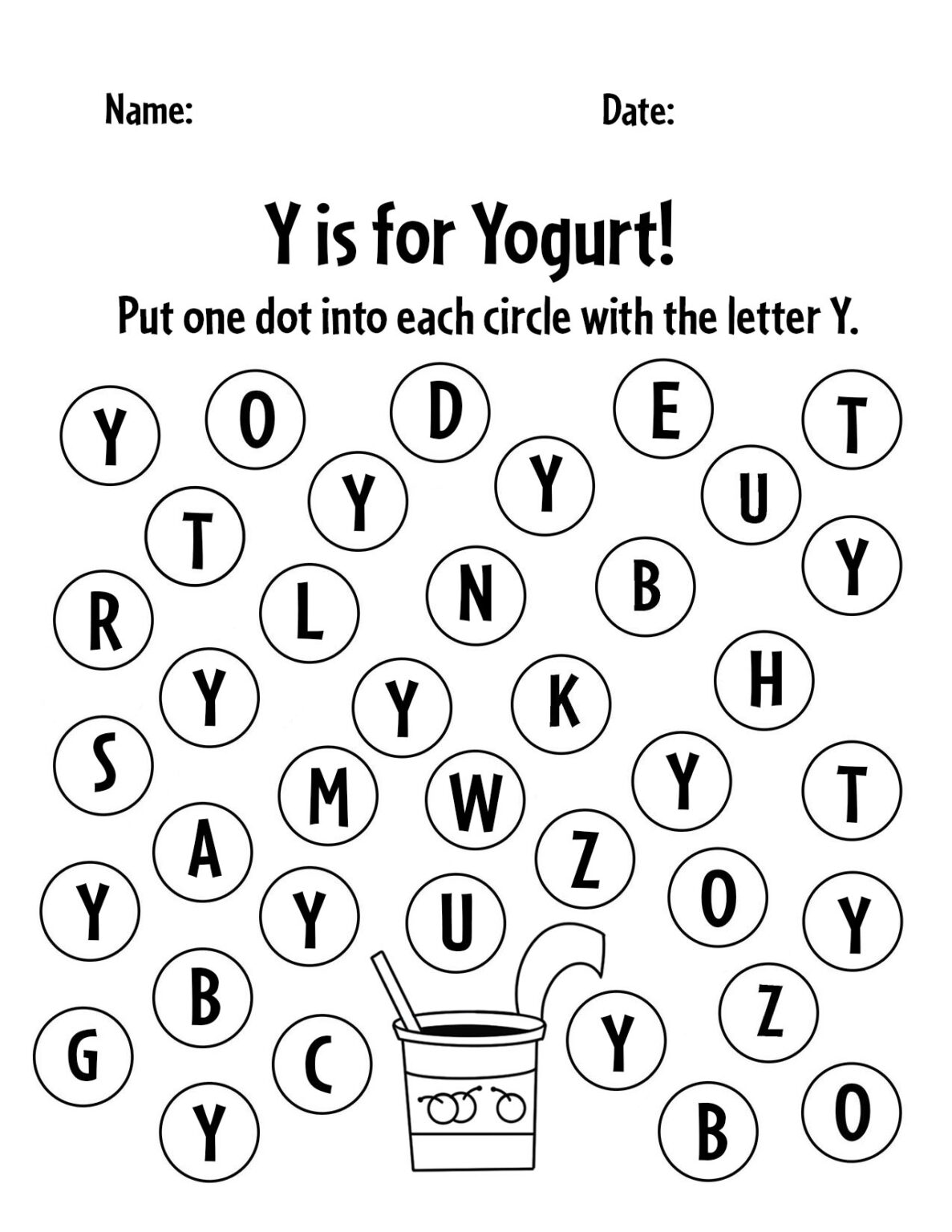 FREE Letter Y Worksheets for Preschool! ⋆ The Hollydog Blog
