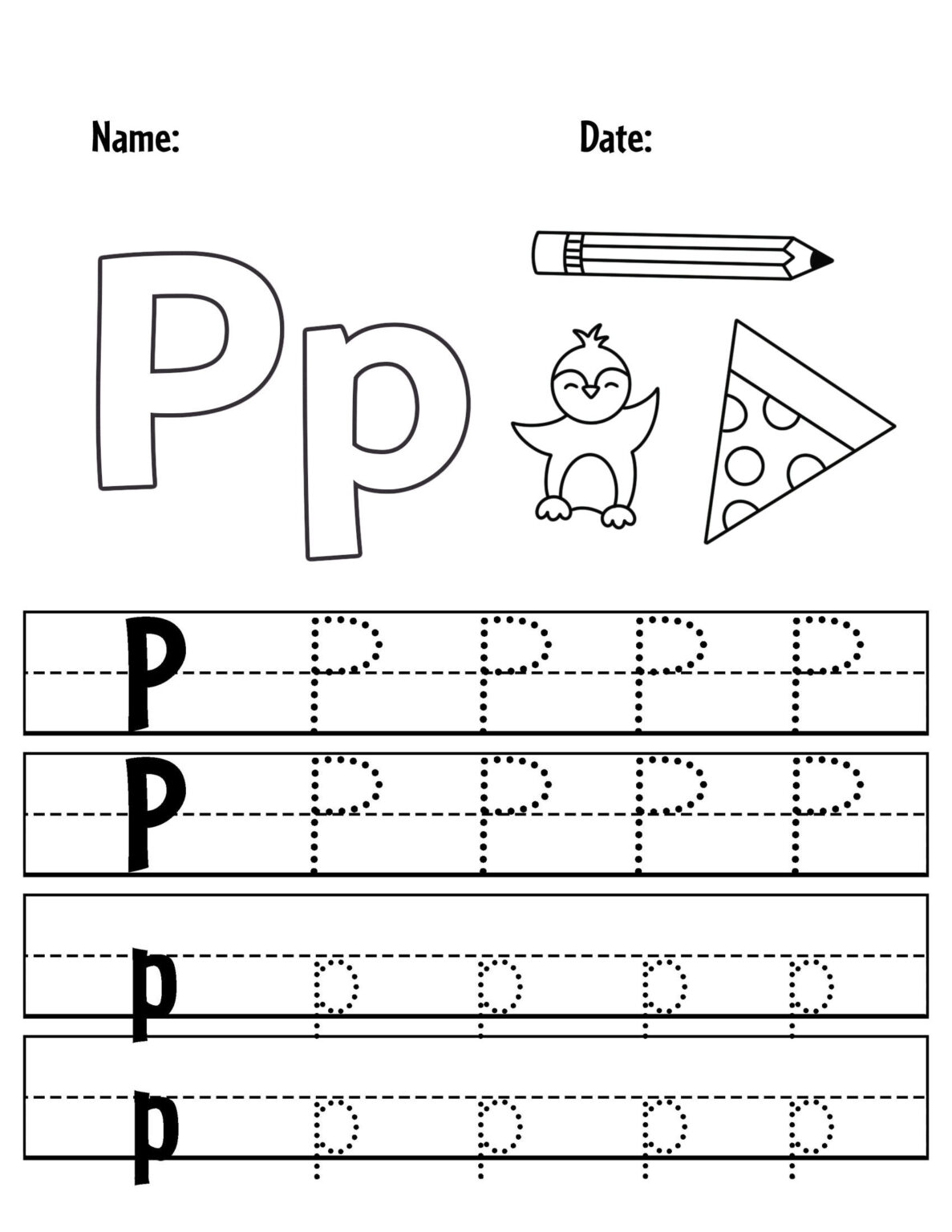 FREE Letter P Worksheets for Preschool ⋆ The Hollydog Blog