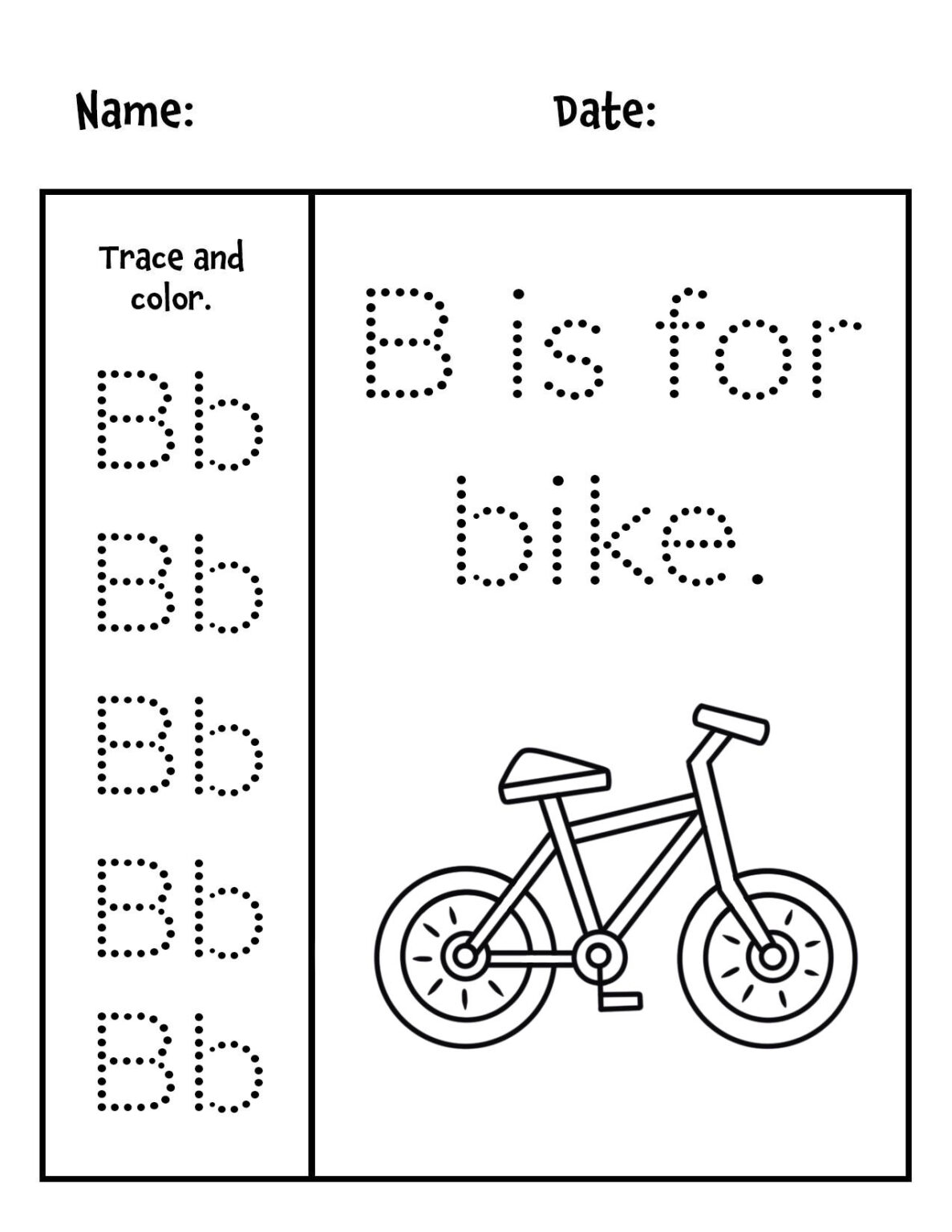 FREE Letter B Worksheets for Preschool! ⋆ The Hollydog Blog