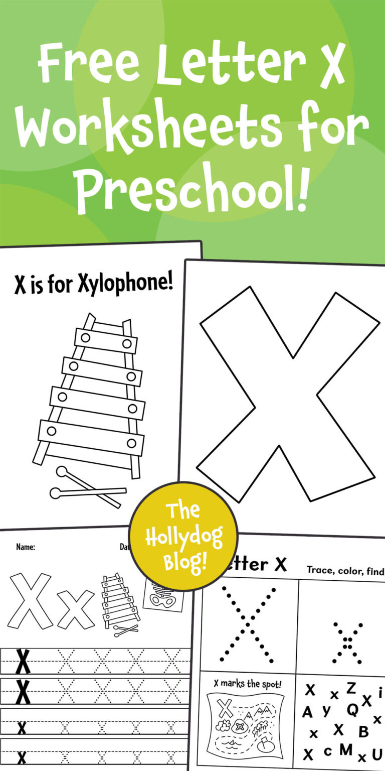 FREE Letter X Worksheets for Preschool ⋆ The Hollydog Blog