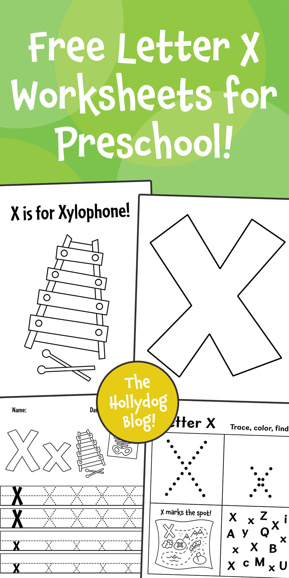 FREE Letter X Worksheets for Preschool ⋆ The Hollydog Blog