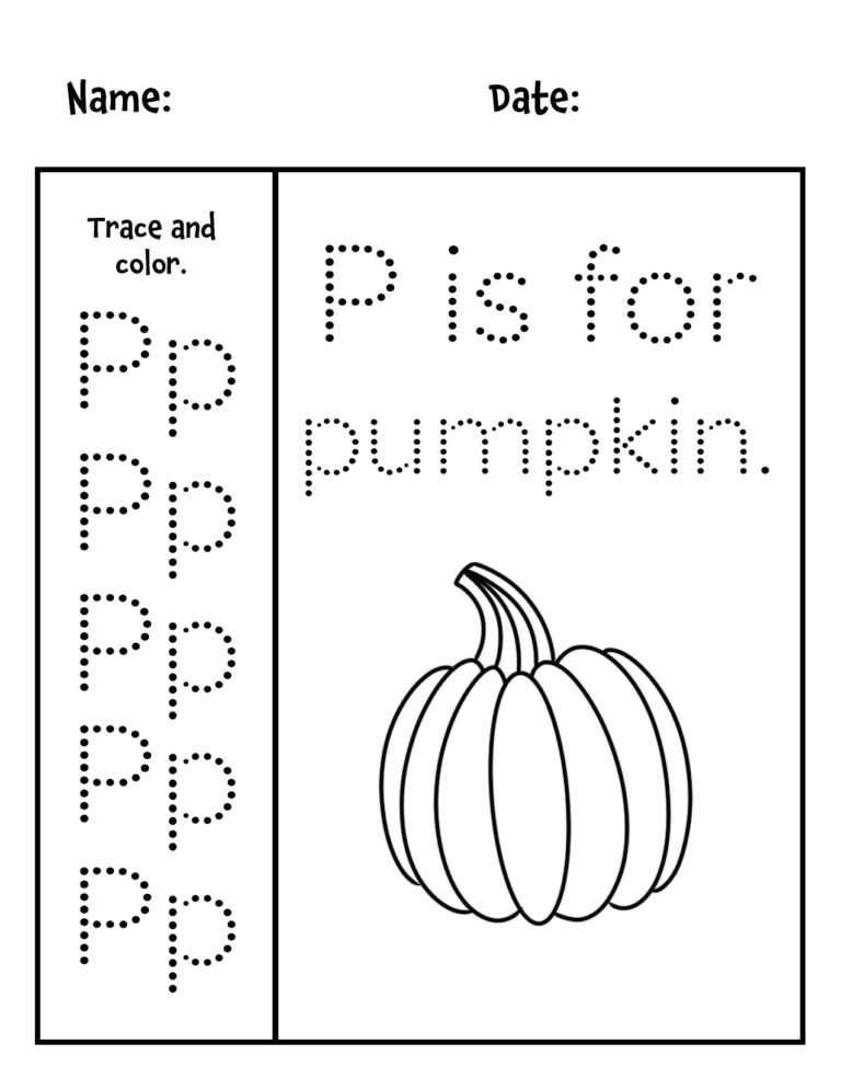 FREE Letter P Worksheets for Preschool ⋆ The Hollydog Blog