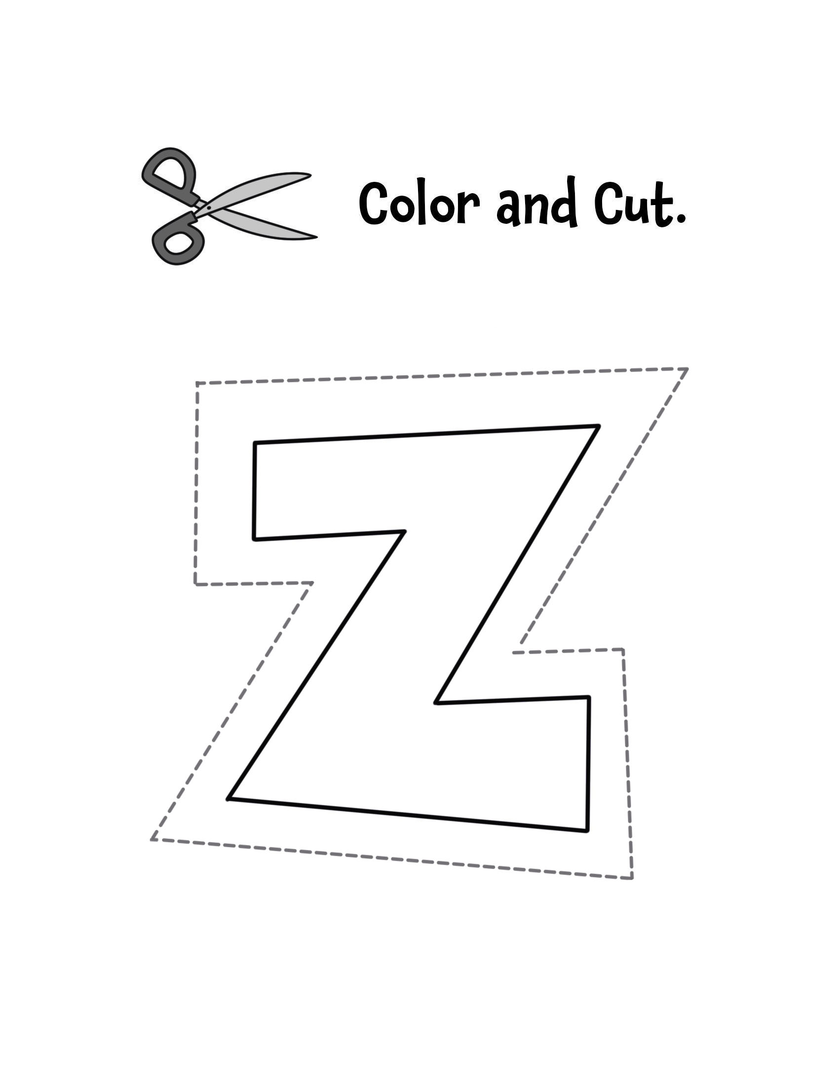 FREE Letter Z Worksheets for Preschool! ⋆ The Hollydog Blog