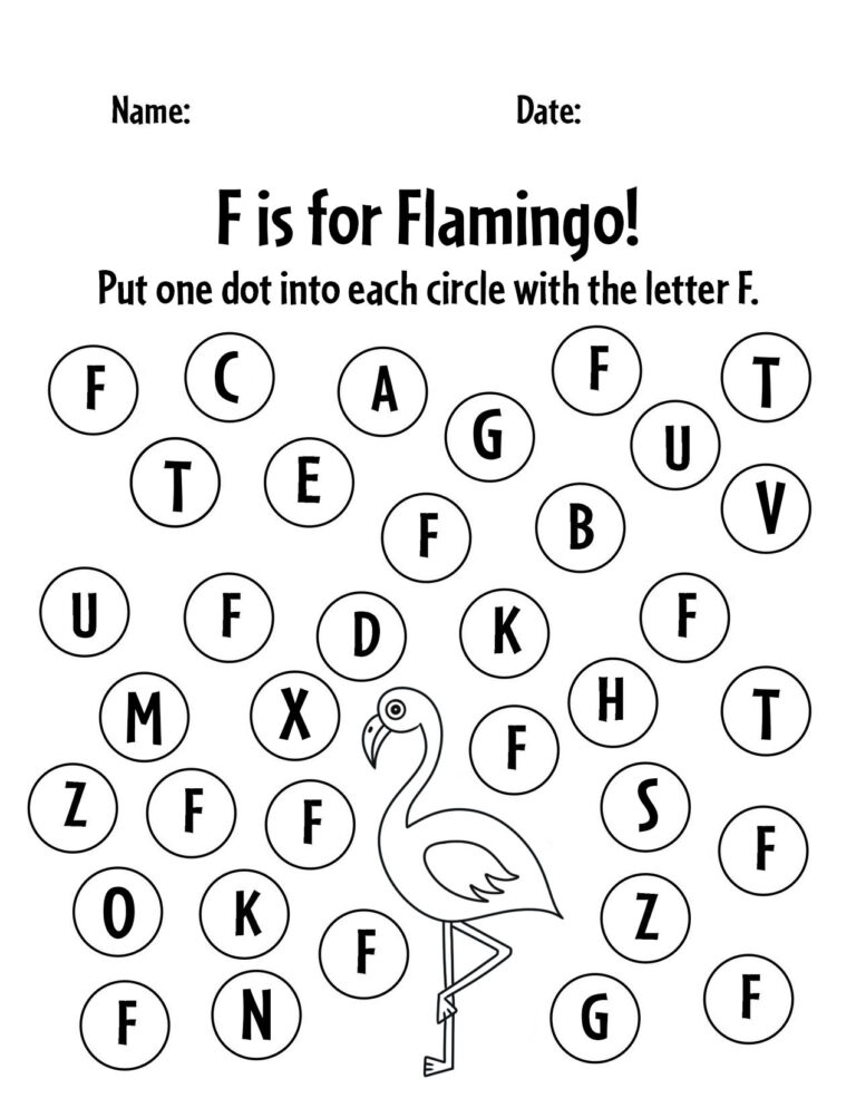 FREE Letter F Worksheets for Preschool! ⋆ The Hollydog Blog