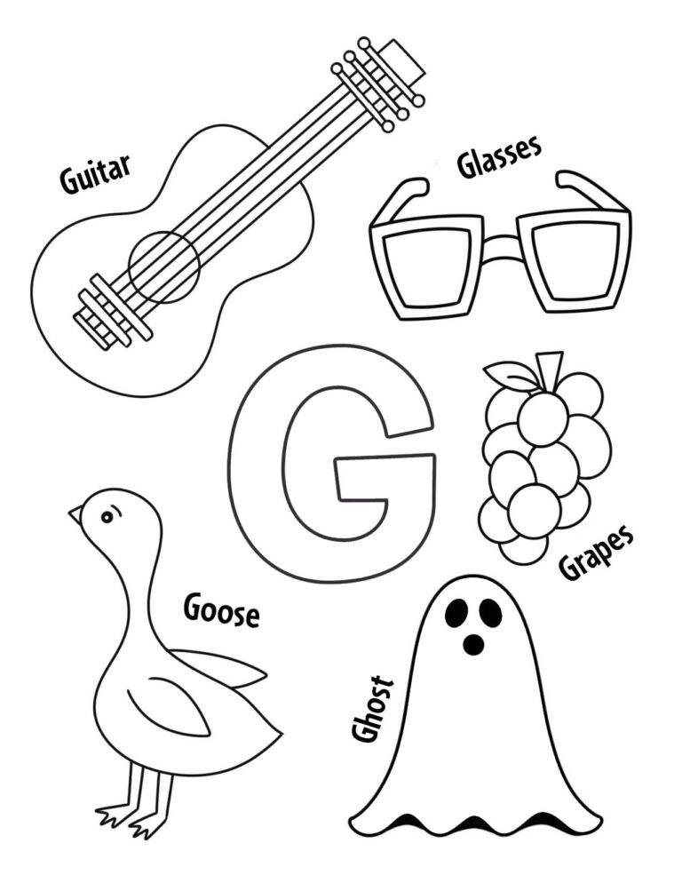 FREE Letter G Worksheets for Preschool! ⋆ The Hollydog Blog