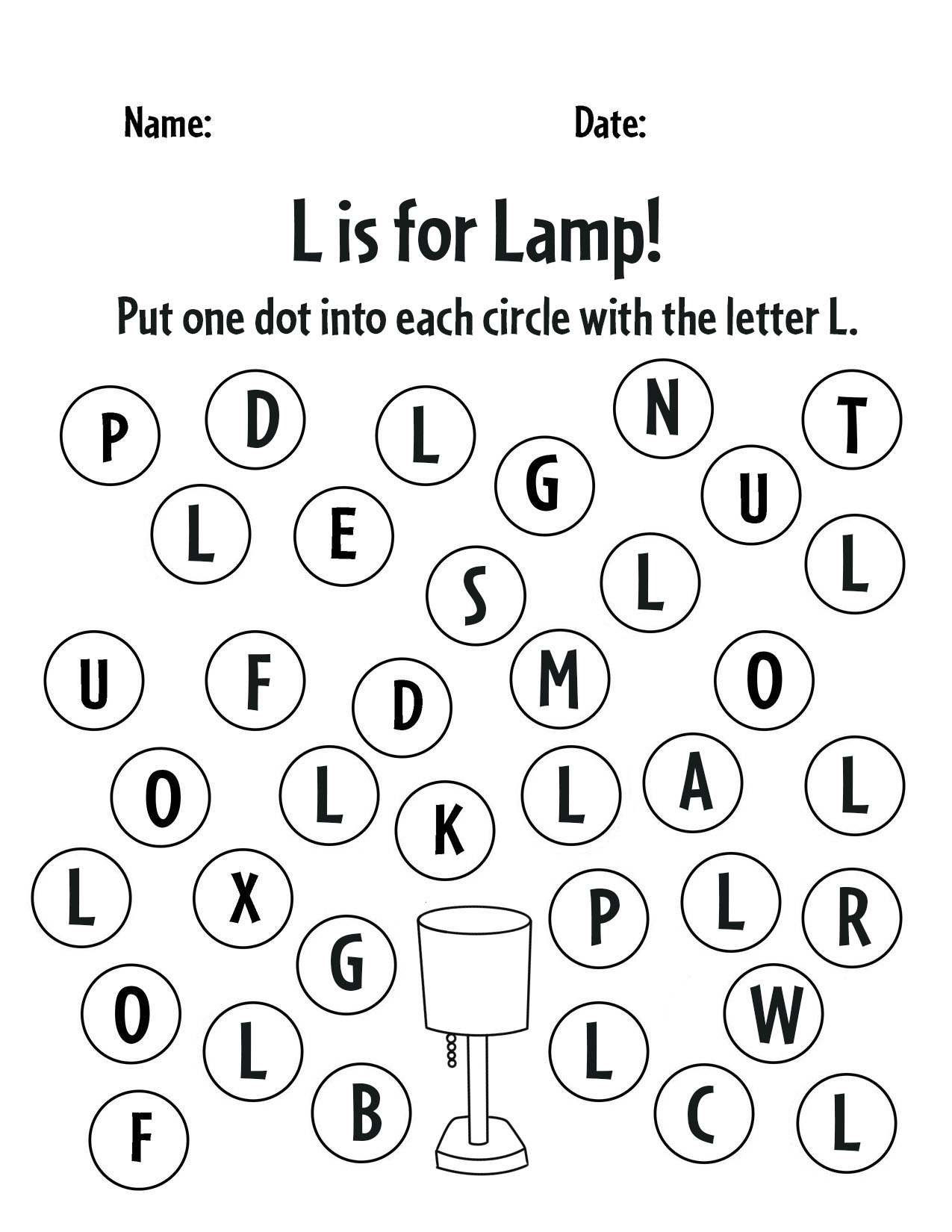 Free Letter L Worksheets for Preschool ⋆ The Hollydog Blog