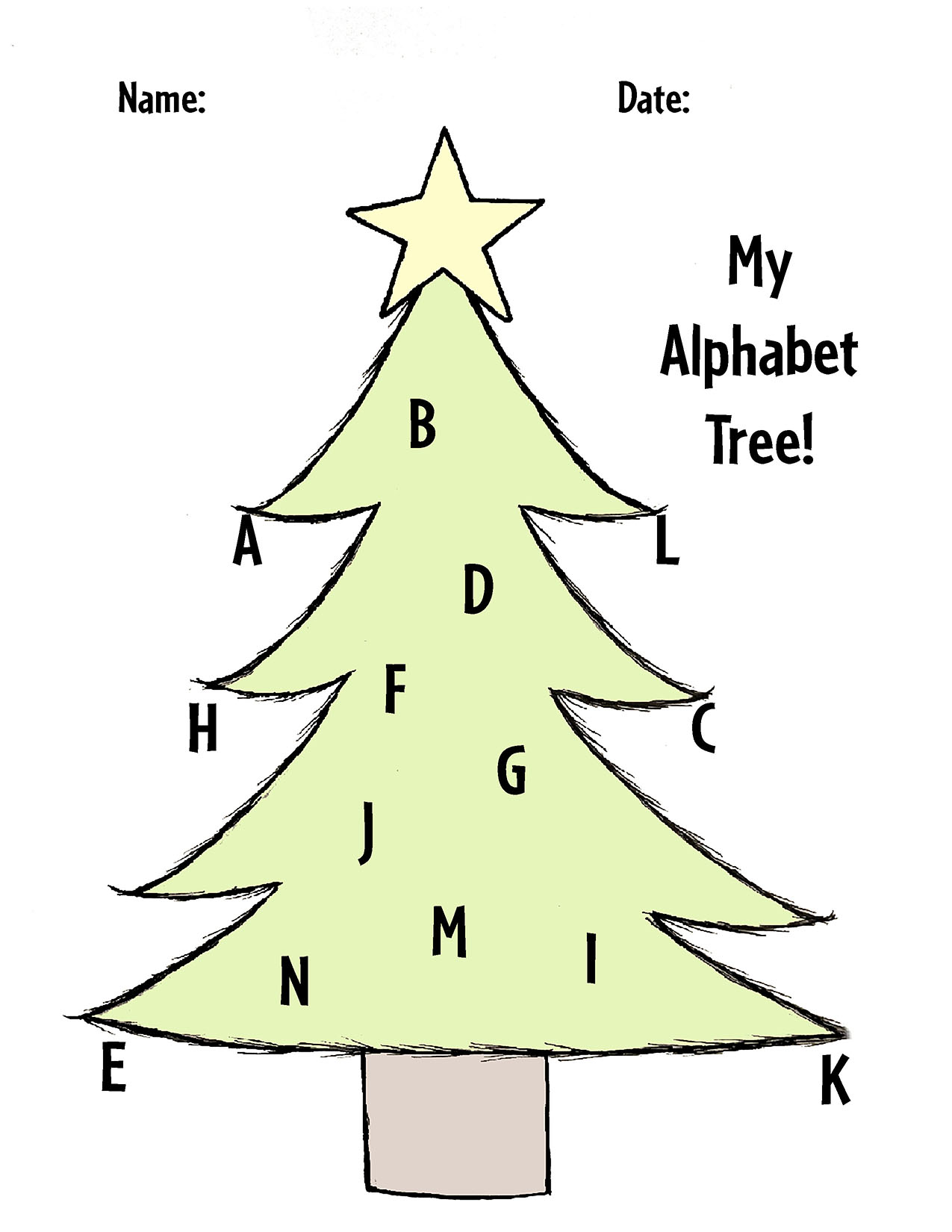 My Alphabet Tree FREE Printables! ⋆ The Hollydog Blog