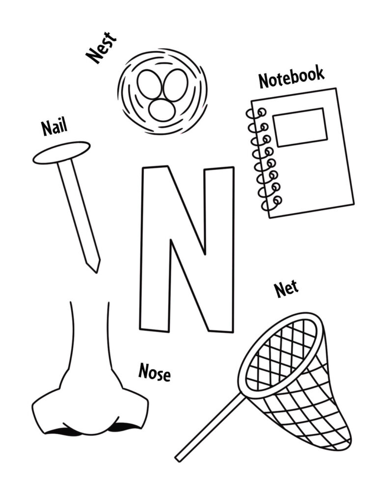 Free Letter N Worksheets for Preschool! ⋆ The Hollydog Blog
