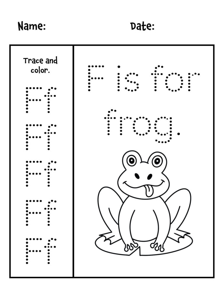 FREE Letter F Worksheets for Preschool! ⋆ The Hollydog Blog