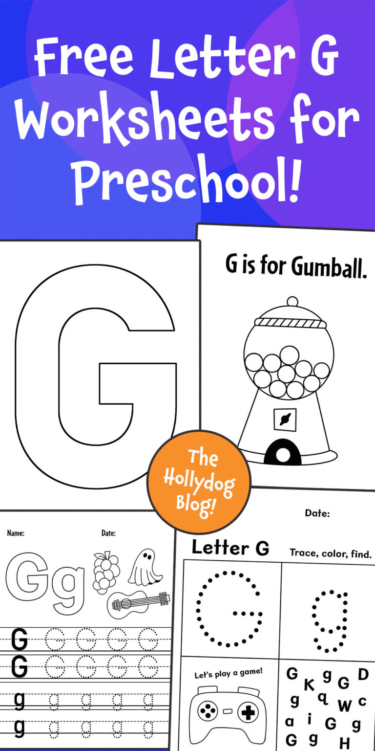 FREE Letter G Worksheets for Preschool! ⋆ The Hollydog Blog