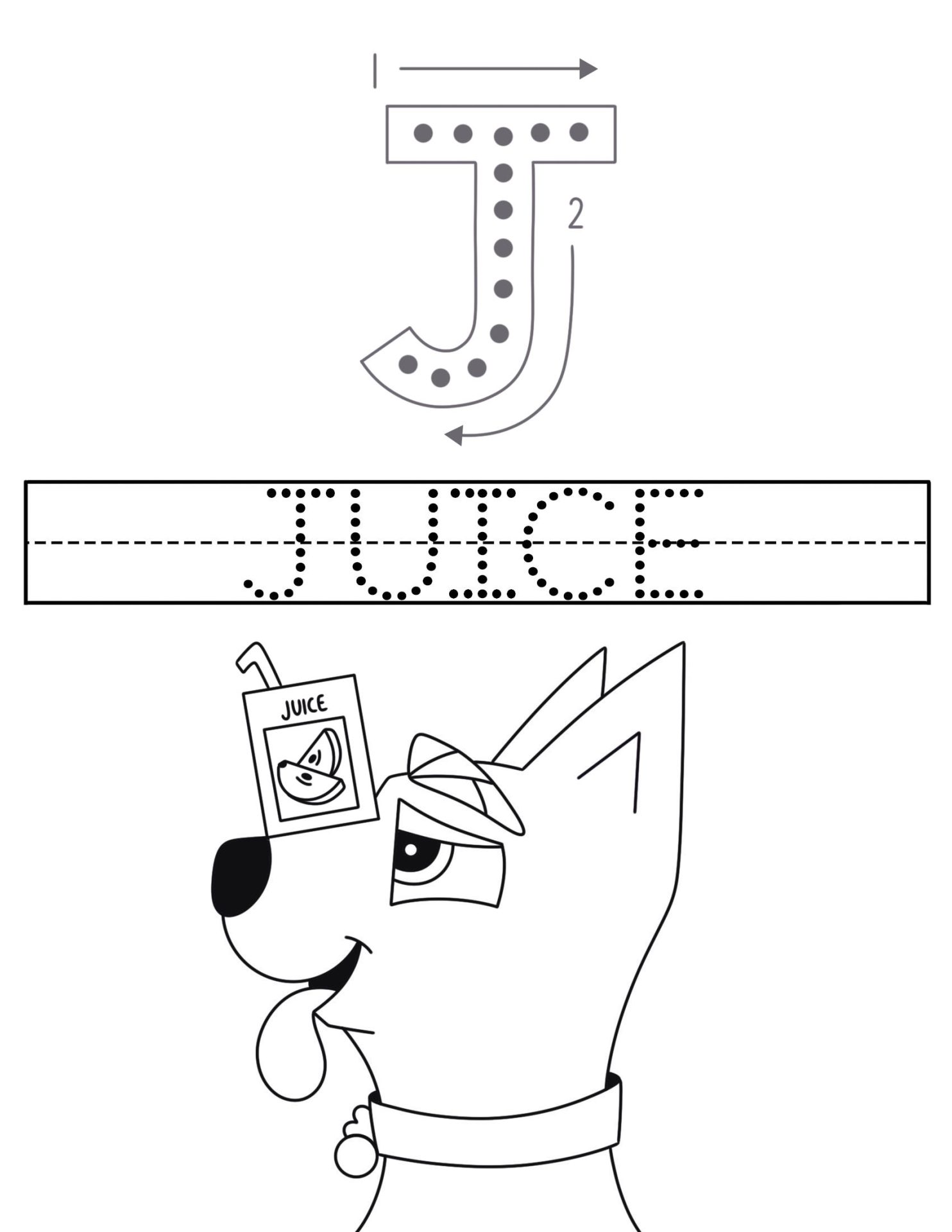 FREE Letter J Worksheets for Preschool! ⋆ The Hollydog Blog