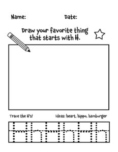 FREE Letter H Worksheets for Preschool ⋆ The Hollydog Blog