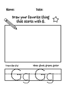 FREE Letter G Worksheets for Preschool! ⋆ The Hollydog Blog