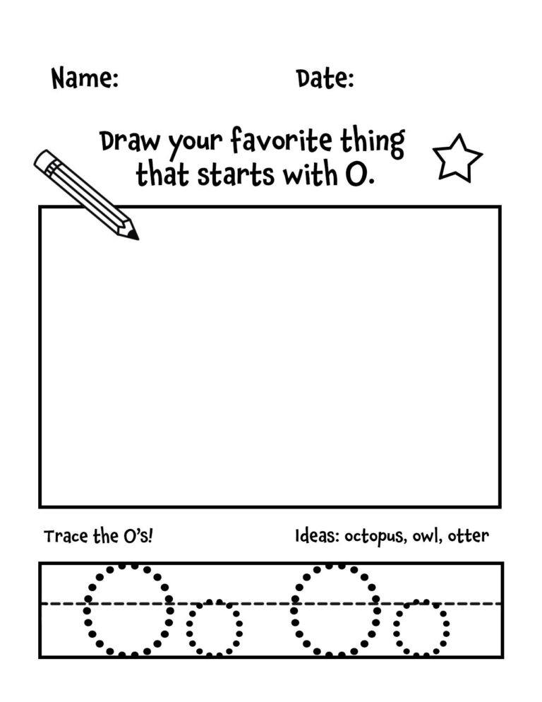 FREE Letter O Worksheets for Preschool ⋆ The Hollydog Blog