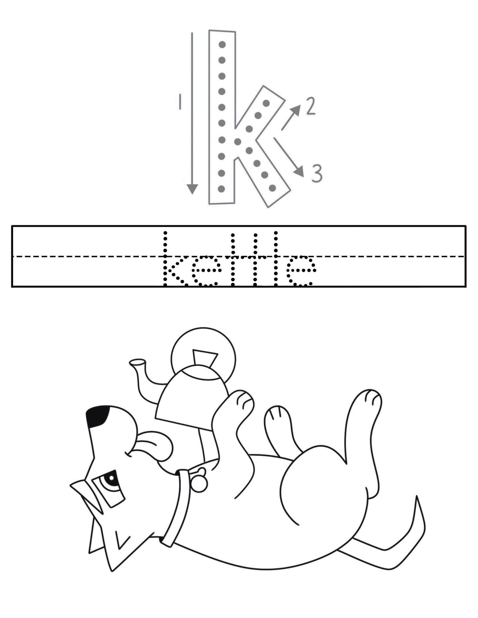 FREE Letter K Worksheets for Preschool ⋆ The Hollydog Blog