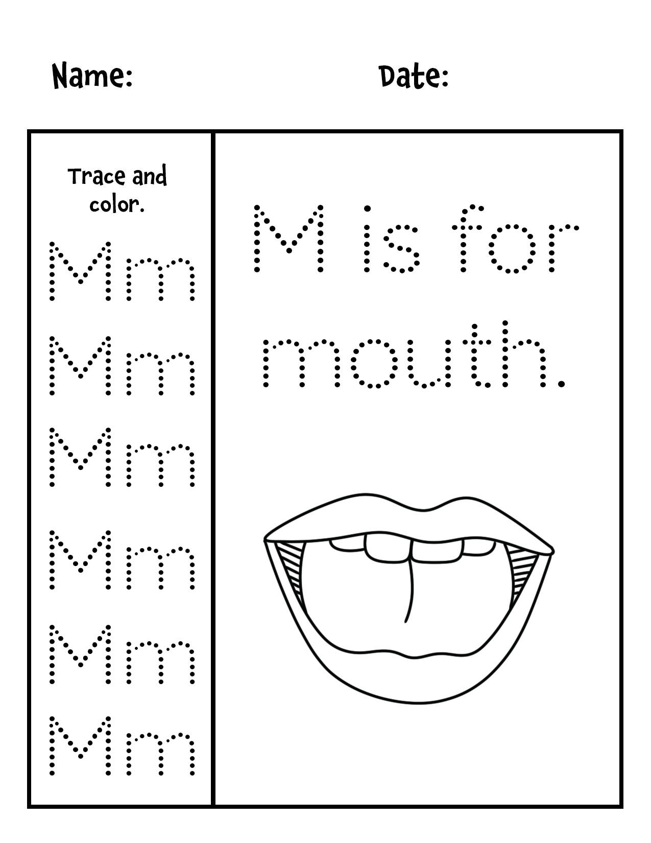 FREE Letter M Worksheets for Preschool ⋆ The Hollydog Blog