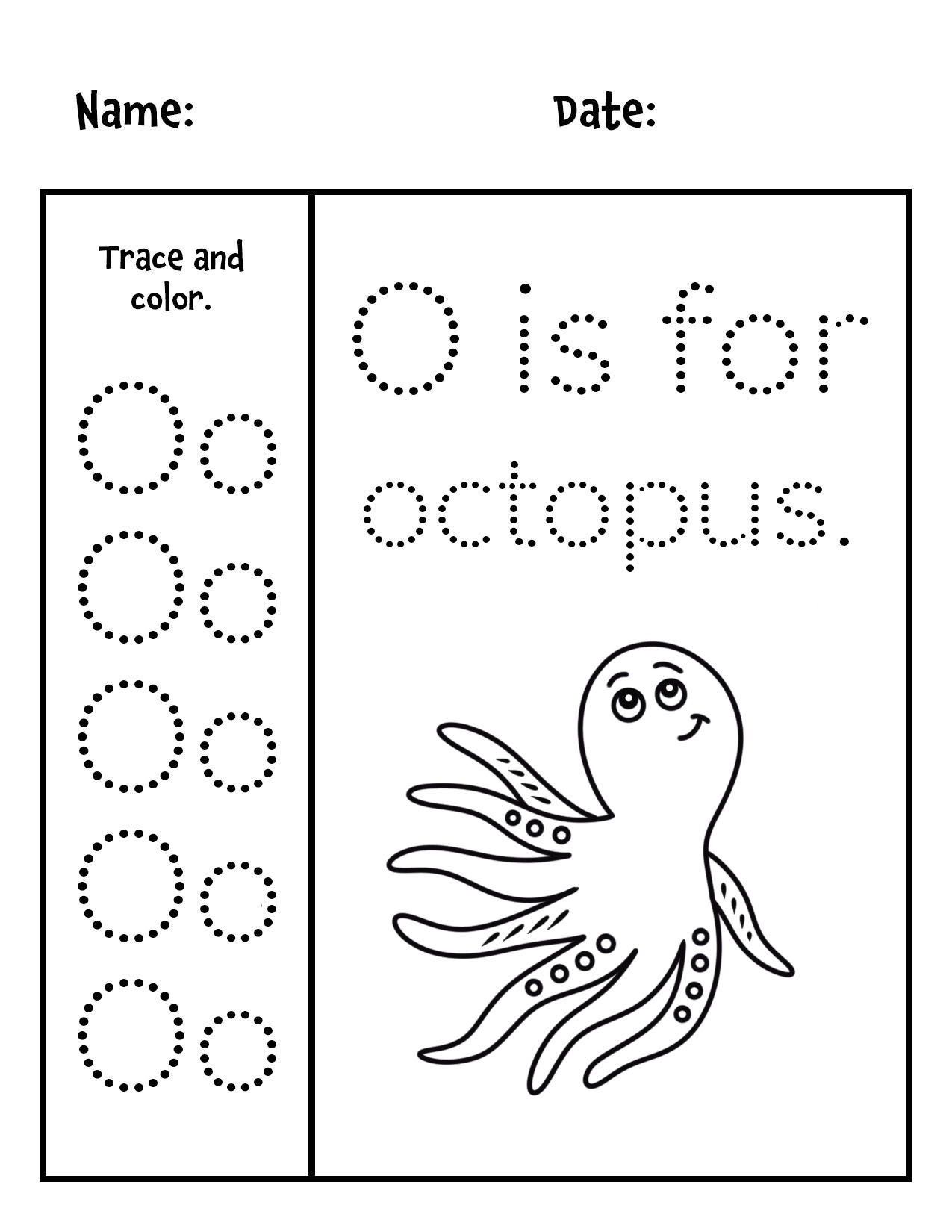 FREE Letter O Worksheets for Preschool ⋆ The Hollydog Blog