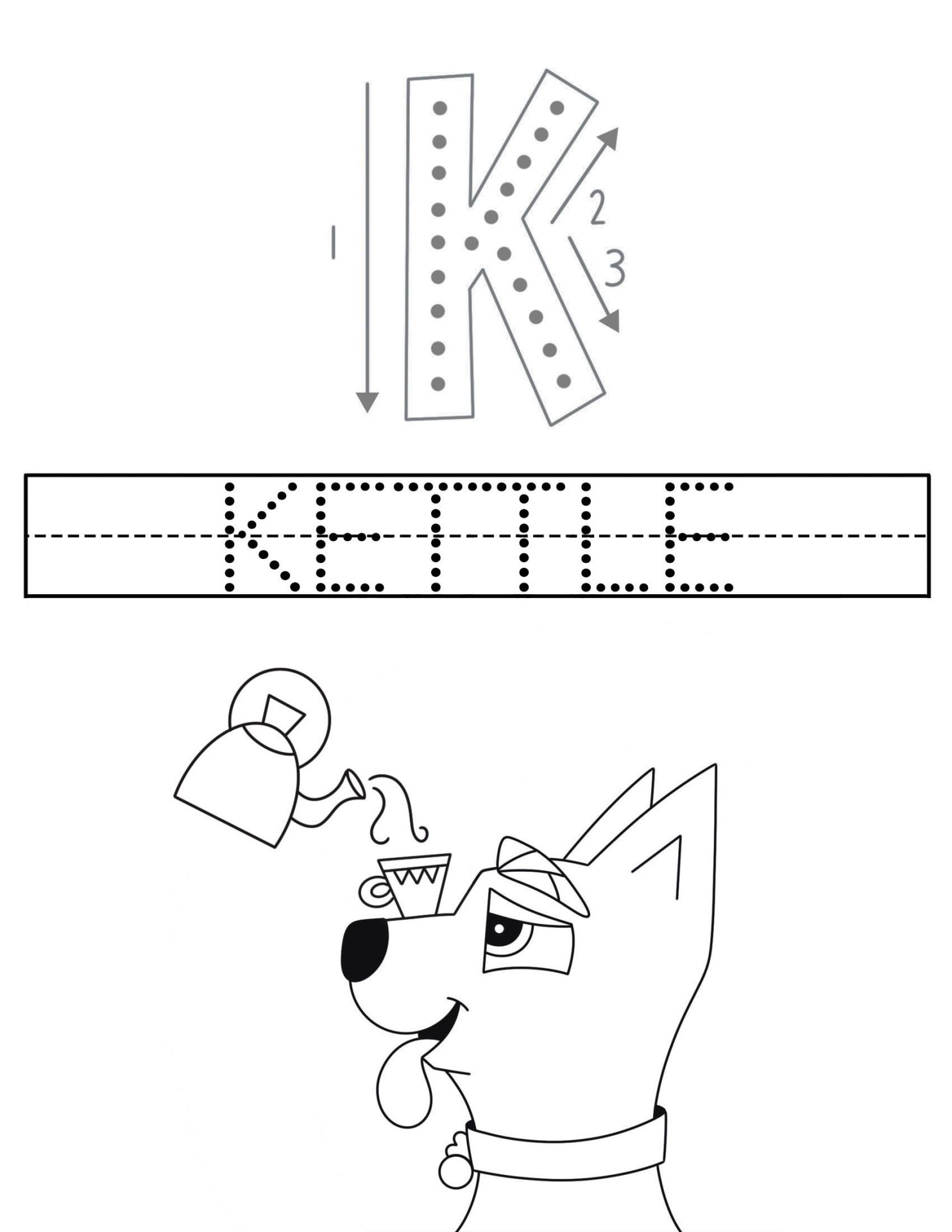 FREE Letter K Worksheets for Preschool ⋆ The Hollydog Blog