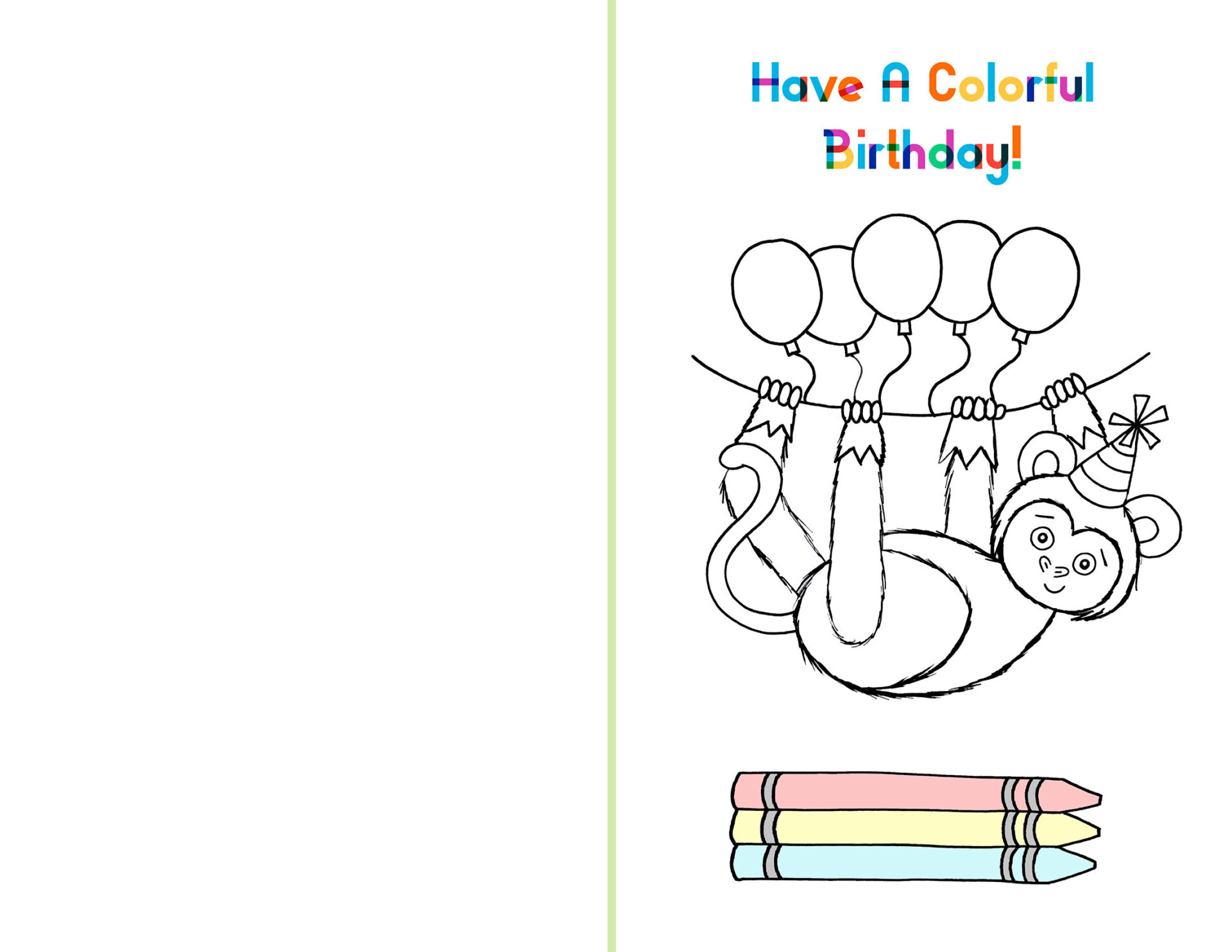 Free Printable Birthday Cards for Preschool! ⋆ The Hollydog Blog