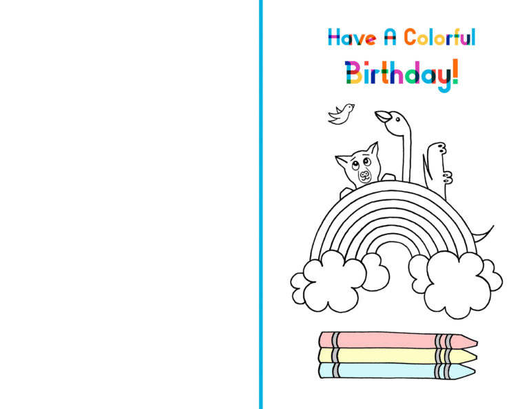 Free Printable Birthday Cards for Preschool! ⋆ The Hollydog Blog