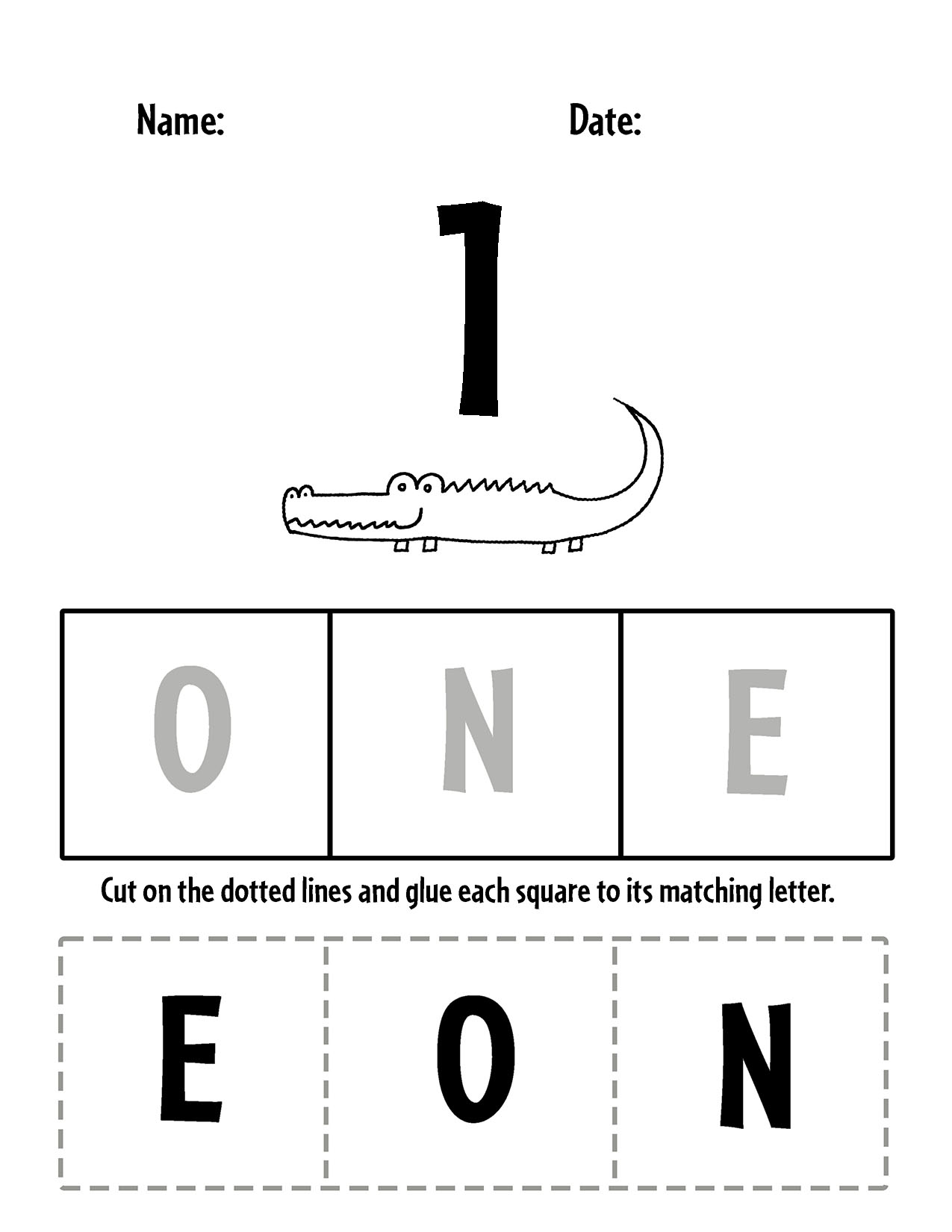 FREE Number 1 Worksheets for Preschool ⋆ The Hollydog Blog