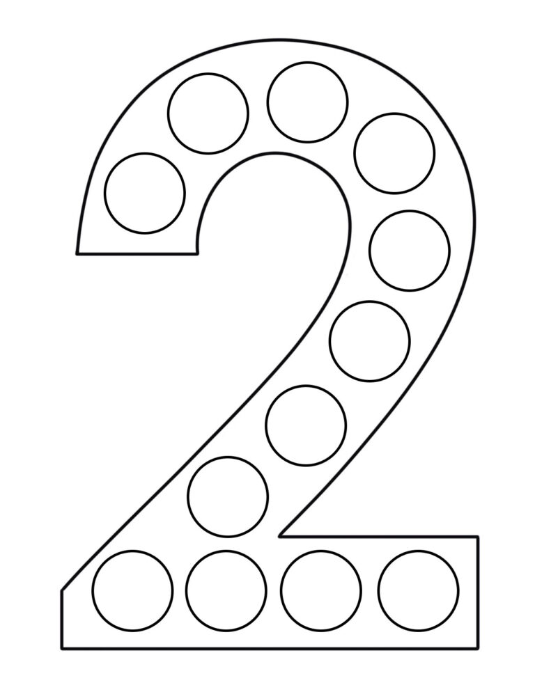 FREE Number 2 Worksheets for Preschool ⋆ The Hollydog Blog