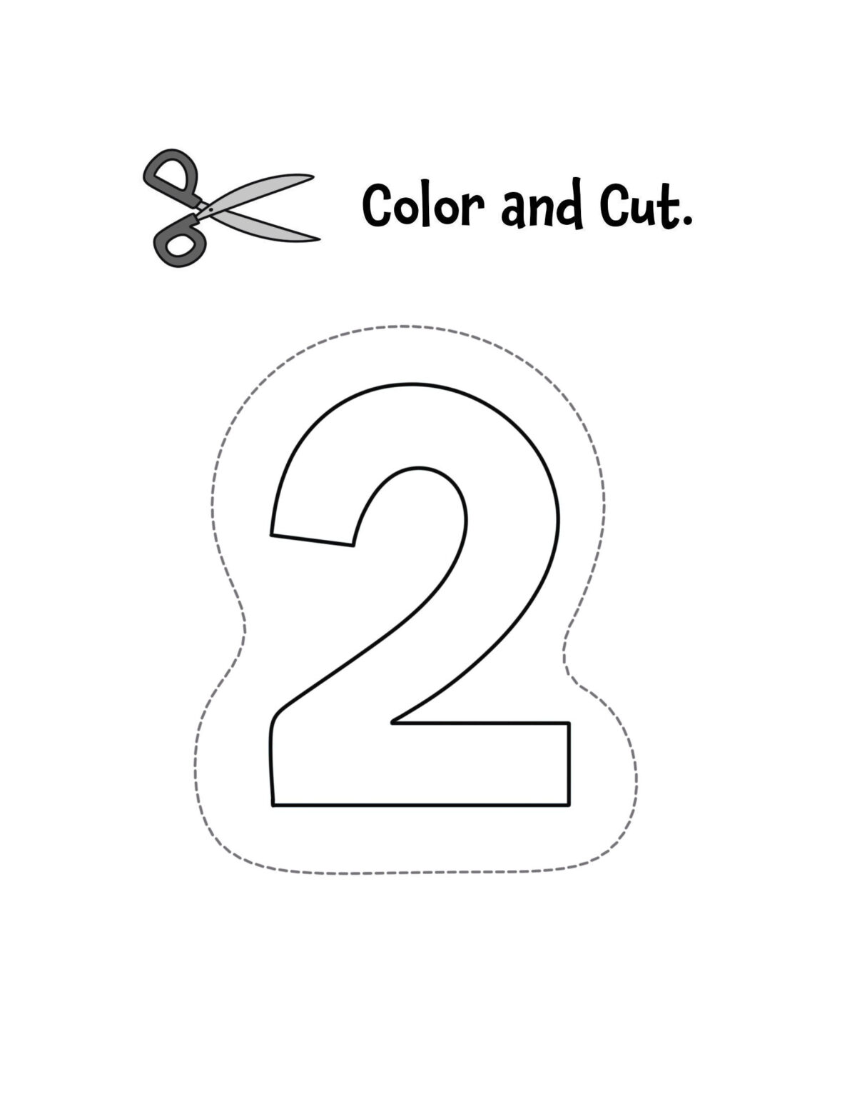 FREE Number 2 Worksheets for Preschool ⋆ The Hollydog Blog