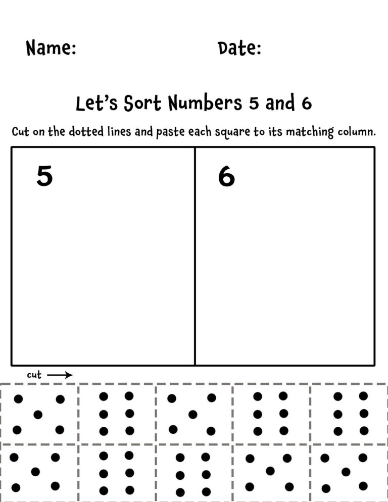 FREE Number 6 Worksheets for Preschool ⋆ The Hollydog Blog