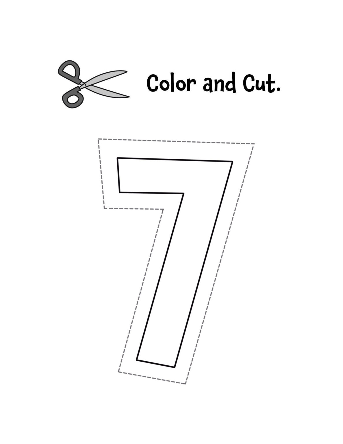 FREE Number 7 Worksheets for Preschool ⋆ The Hollydog Blog
