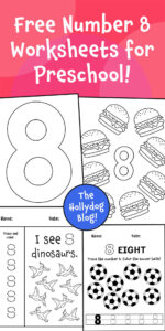 FREE Number 8 Worksheets for Preschool ⋆ The Hollydog Blog