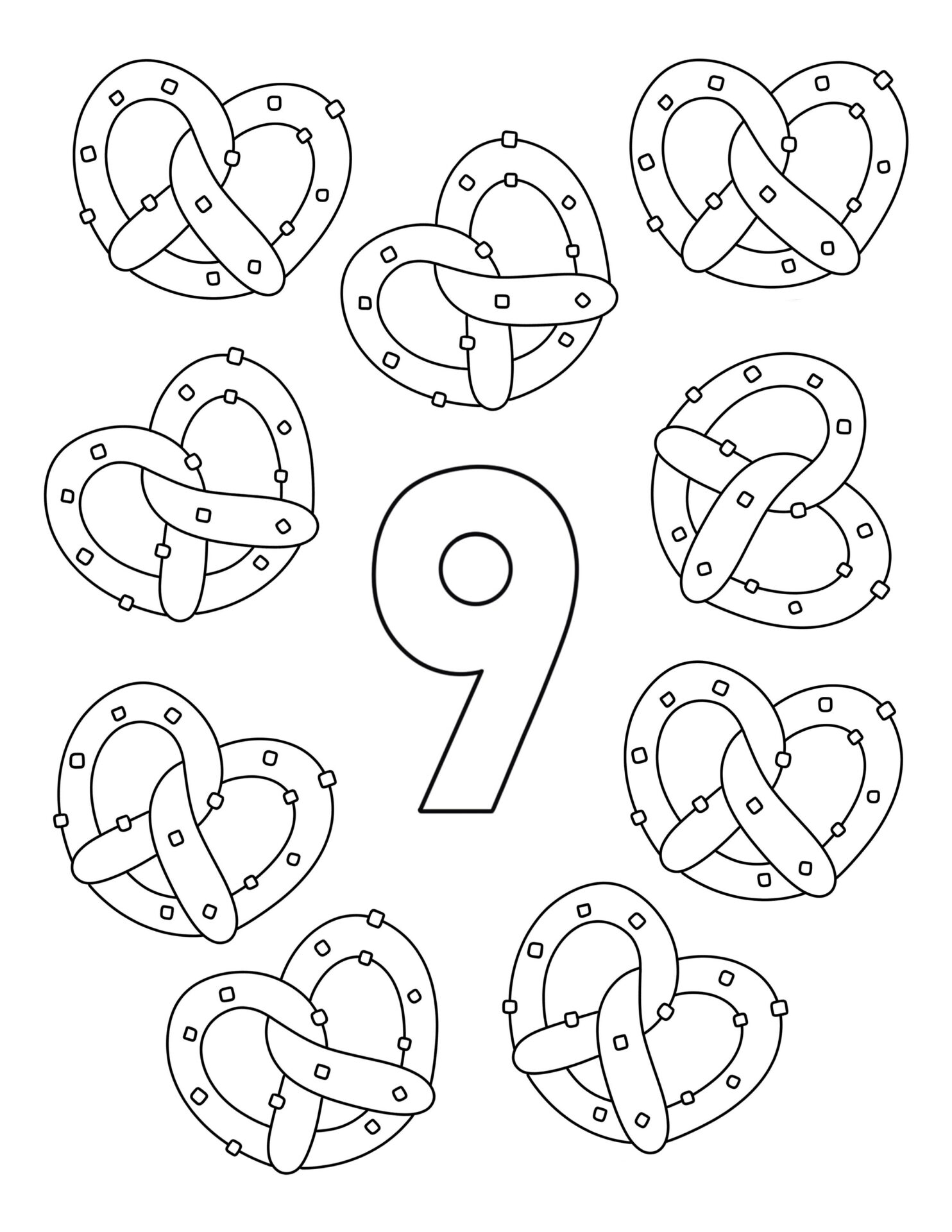 FREE Number 9 Worksheets for Preschool ⋆ The Hollydog Blog
