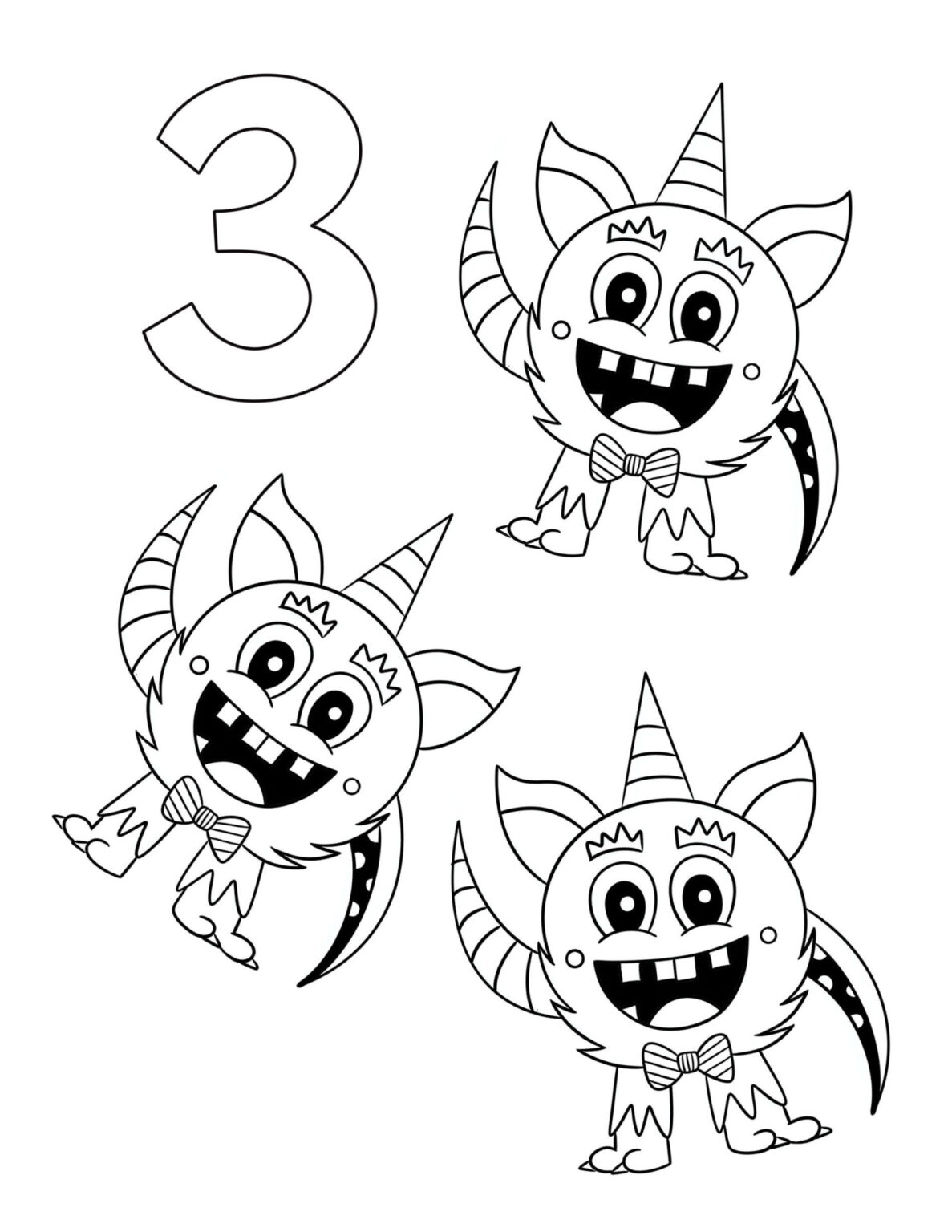 FREE Number 3 Worksheets for Preschool ⋆ The Hollydog Blog