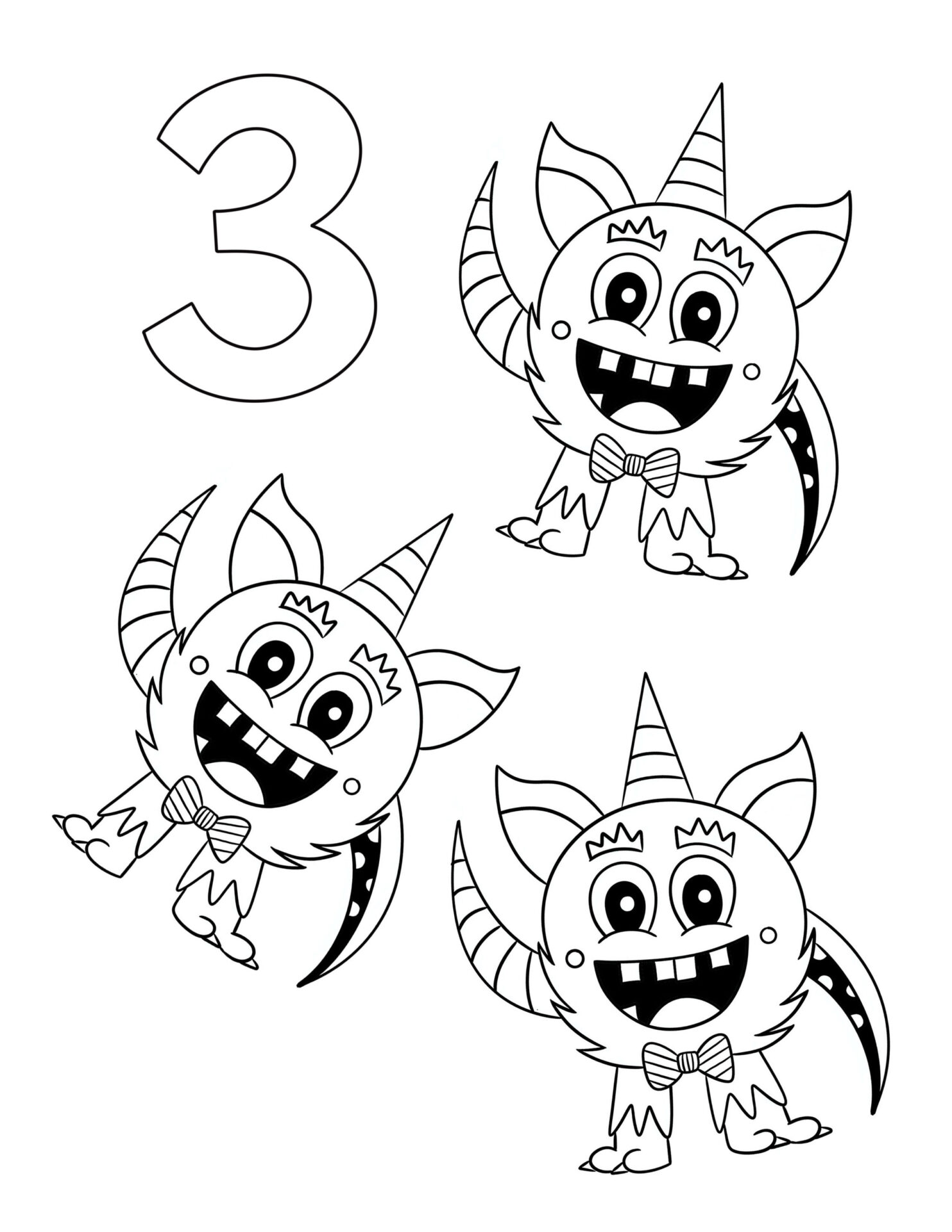 FREE Number 3 Worksheets for Preschool ⋆ The Hollydog Blog