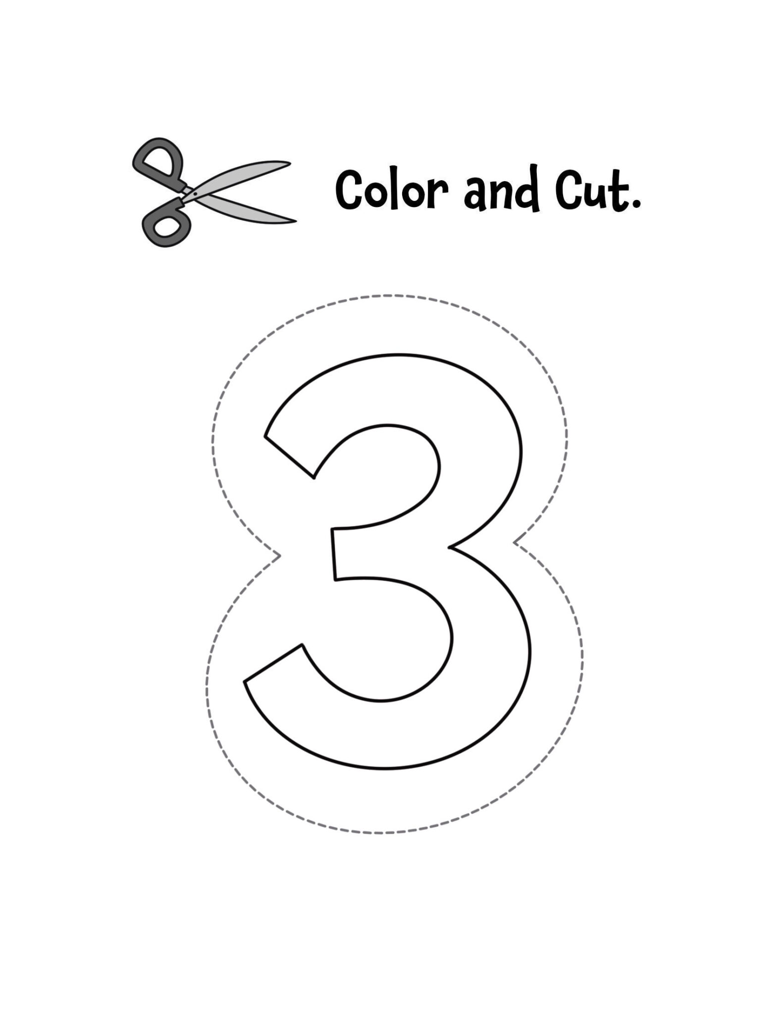 FREE Number 3 Worksheets for Preschool ⋆ The Hollydog Blog