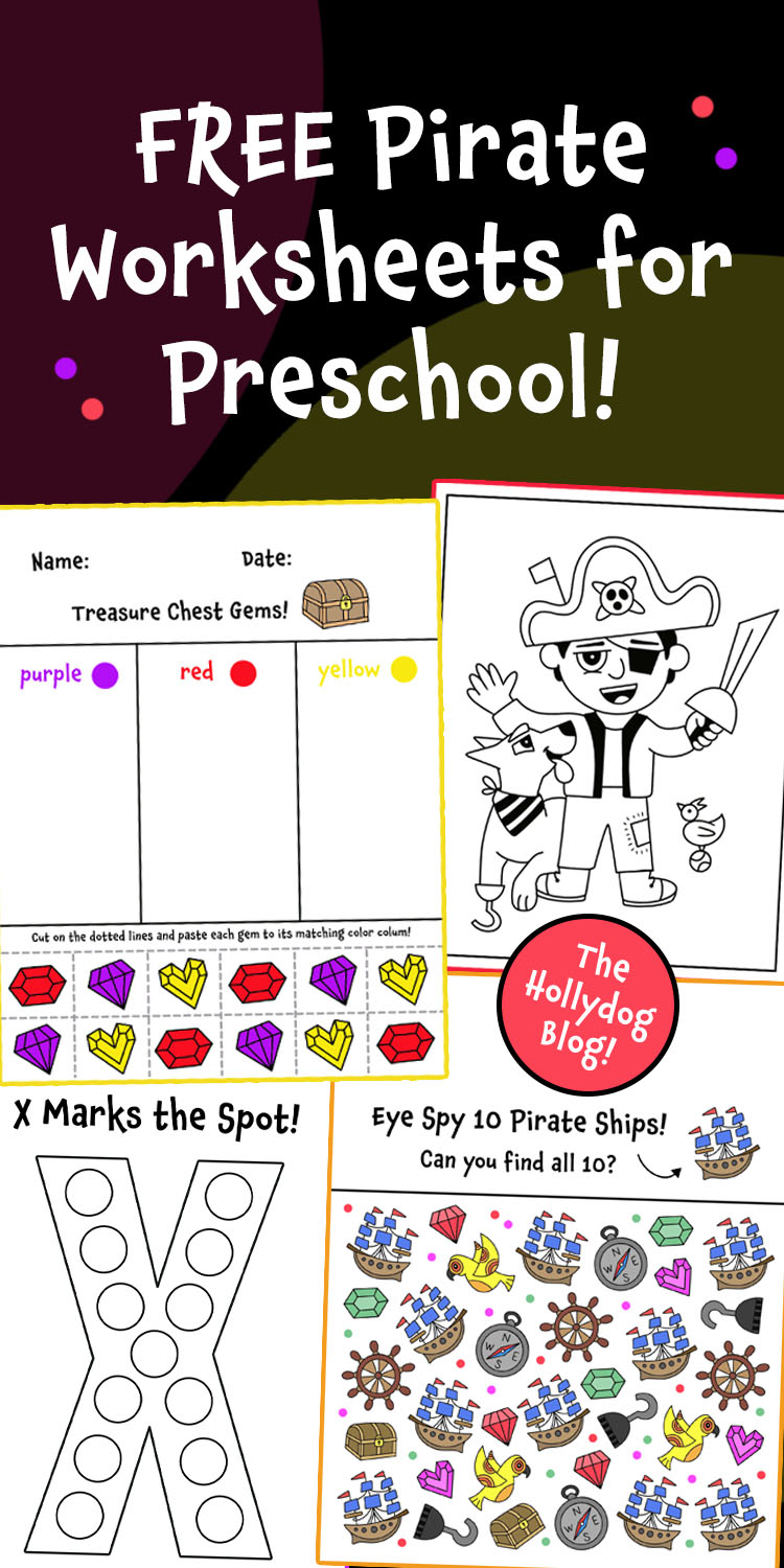 Free Pirate Worksheets for Preschool (Fun Pre-K Pirate Printables for ...