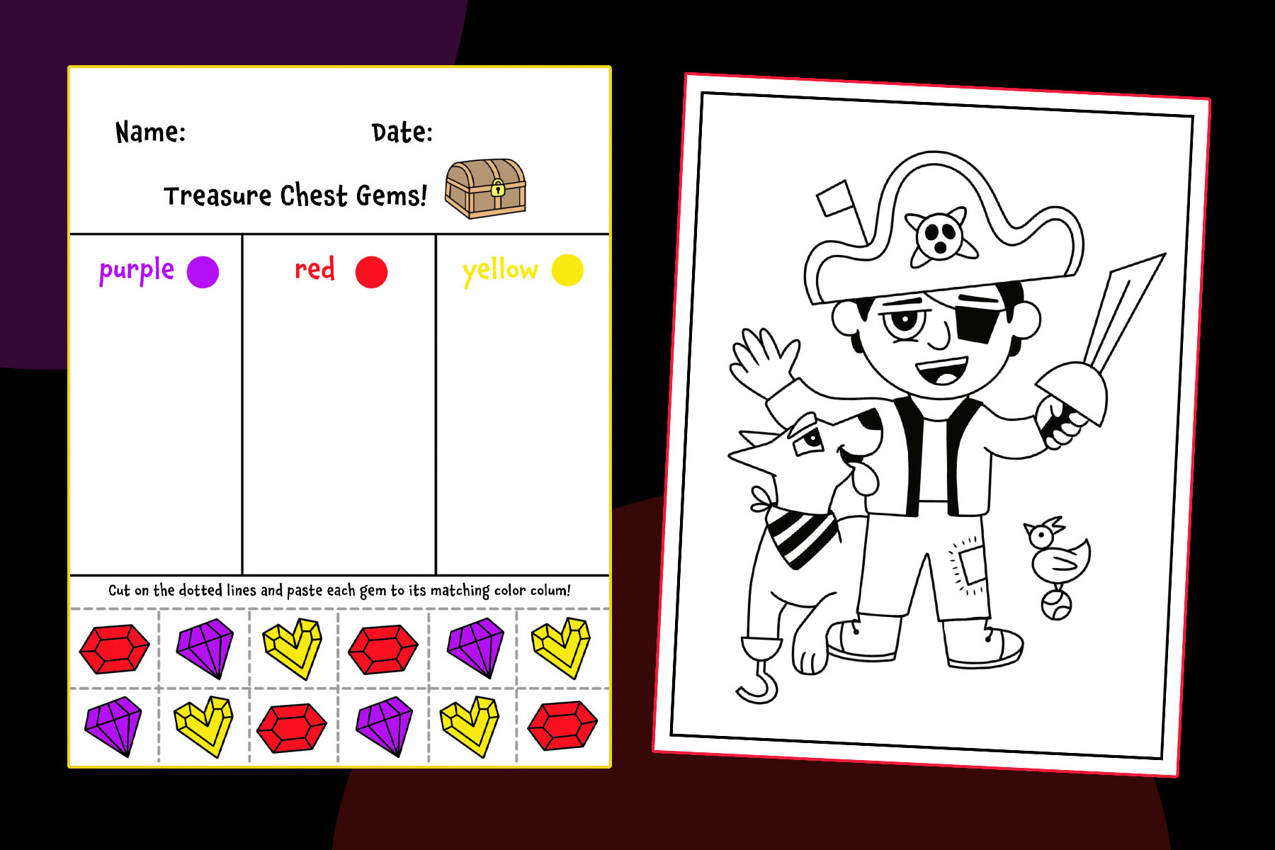 Free Pirate Worksheets for Preschool (Fun Pre-K Pirate Printables for ...