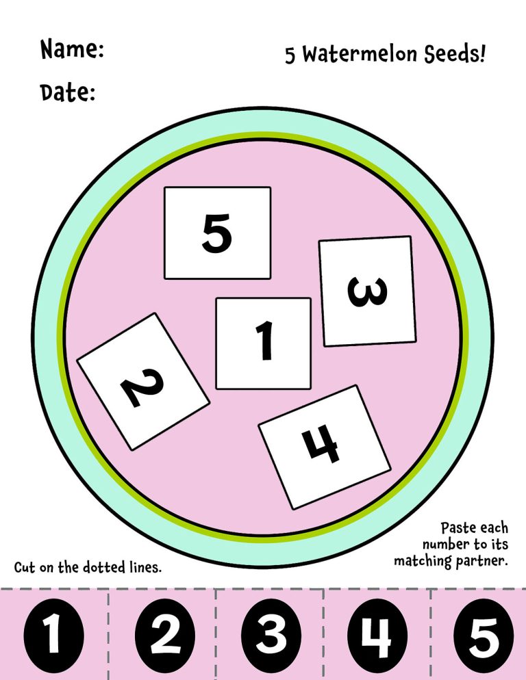 Free Watermelon Worksheets for Preschool (Fun Summer Printables for Pre ...